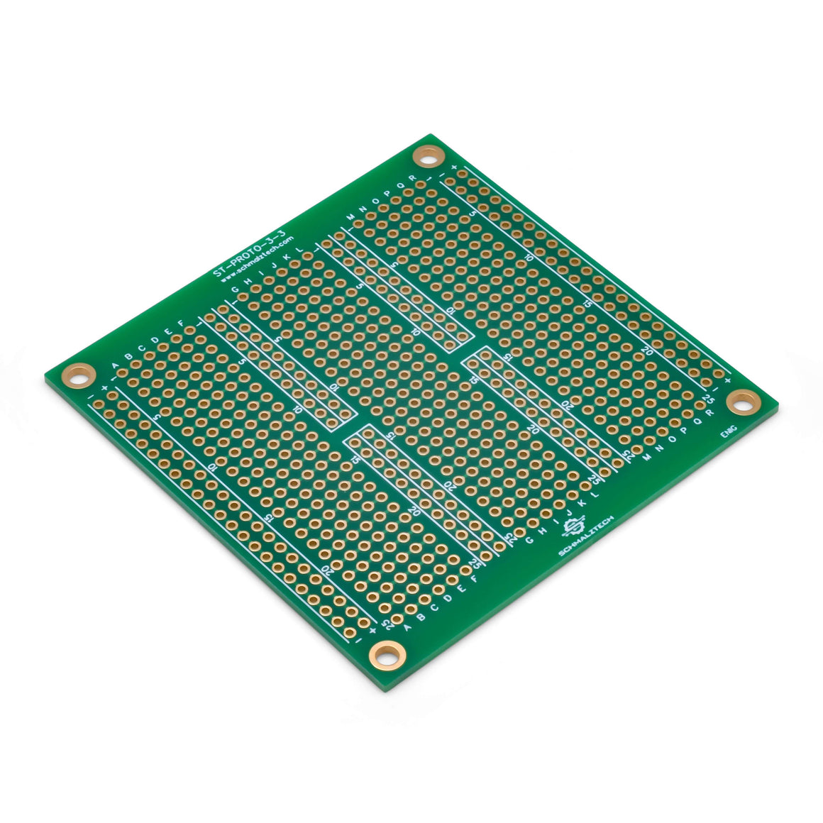 3" x 3" Protoboard | Electronics Prototyping | SchmalzTech