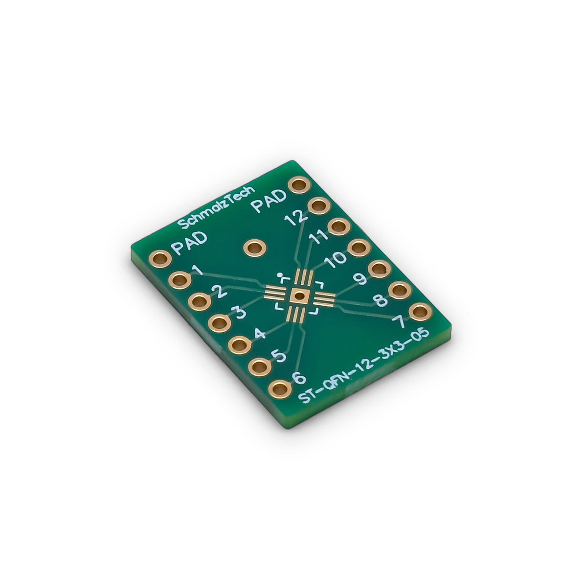 QFN-12 SMD to DIP Adapter | SchmalzTech
