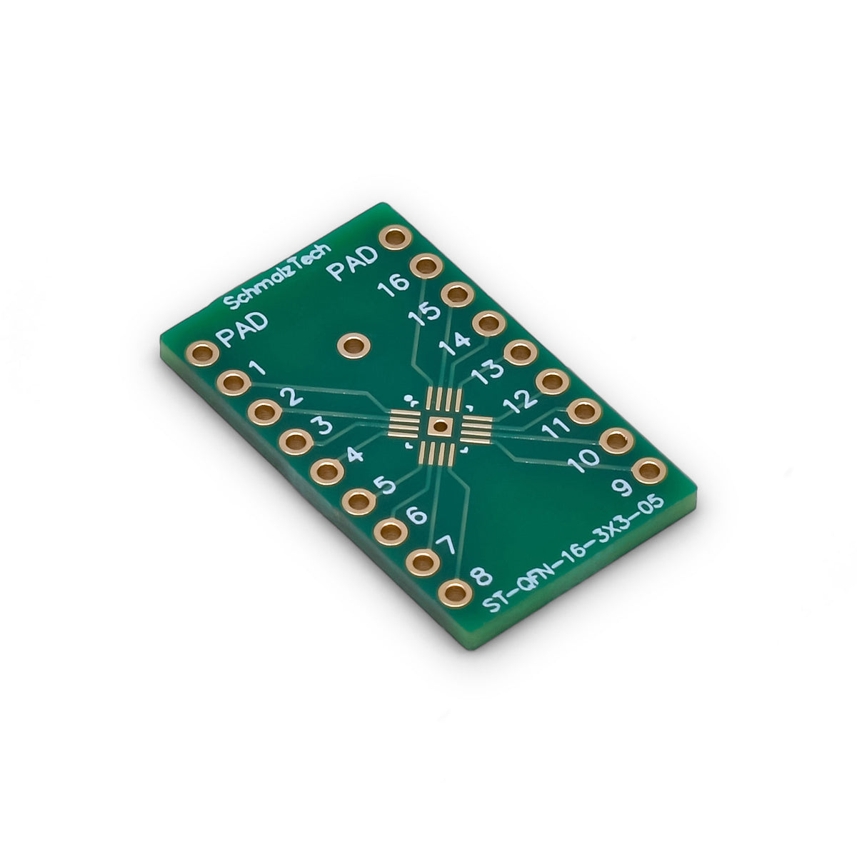 QFN-16 3x3 SMD to DIP Adapter | SchmalzTech
