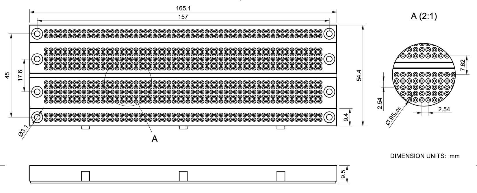 Premium 770 Position Breadboard Breadboard SchmalzTech Premium 770 Position Breadboard Breadboard SchmalzTech