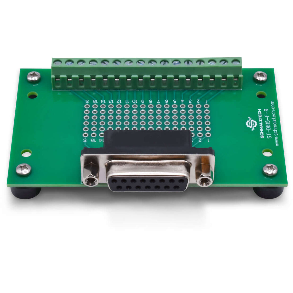DB15 Female Breakout Board with Feet | SchmalzTech