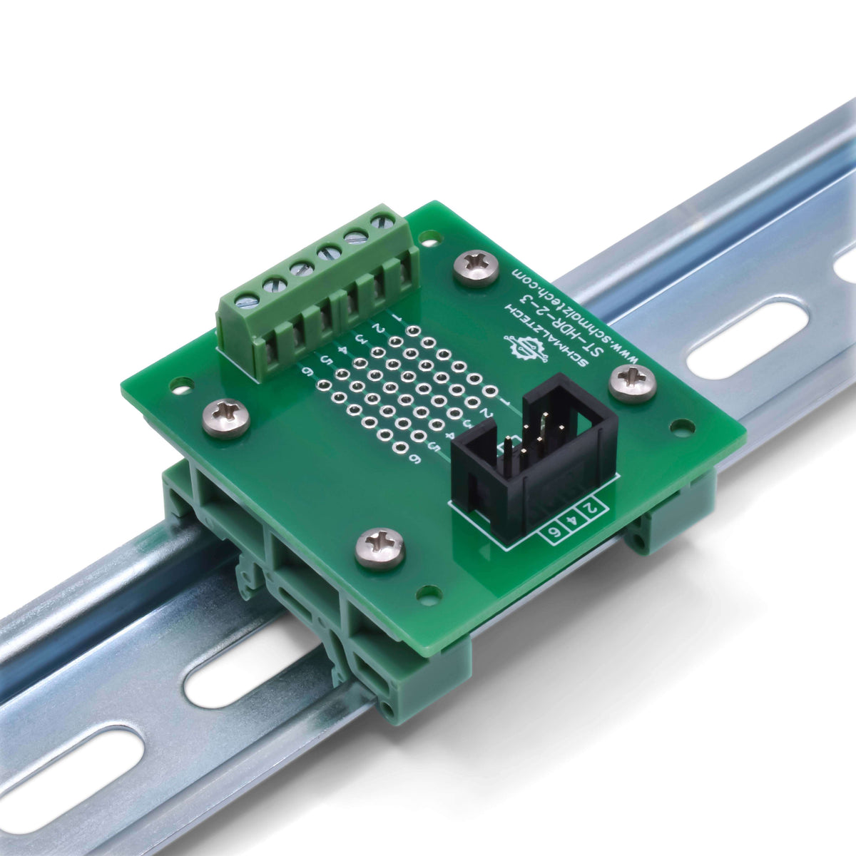 2x3 Header / IDC Breakout Board | DIN Rail | SchmalzTech