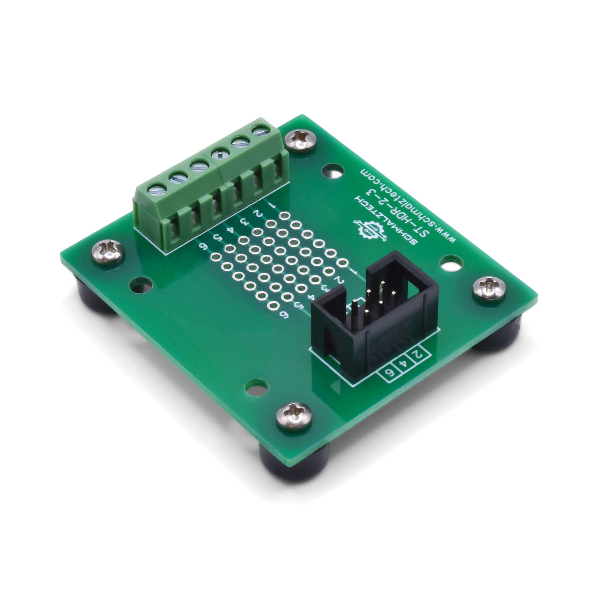 2x3 Header / IDC Breakout Board with Feet | SchmalzTech