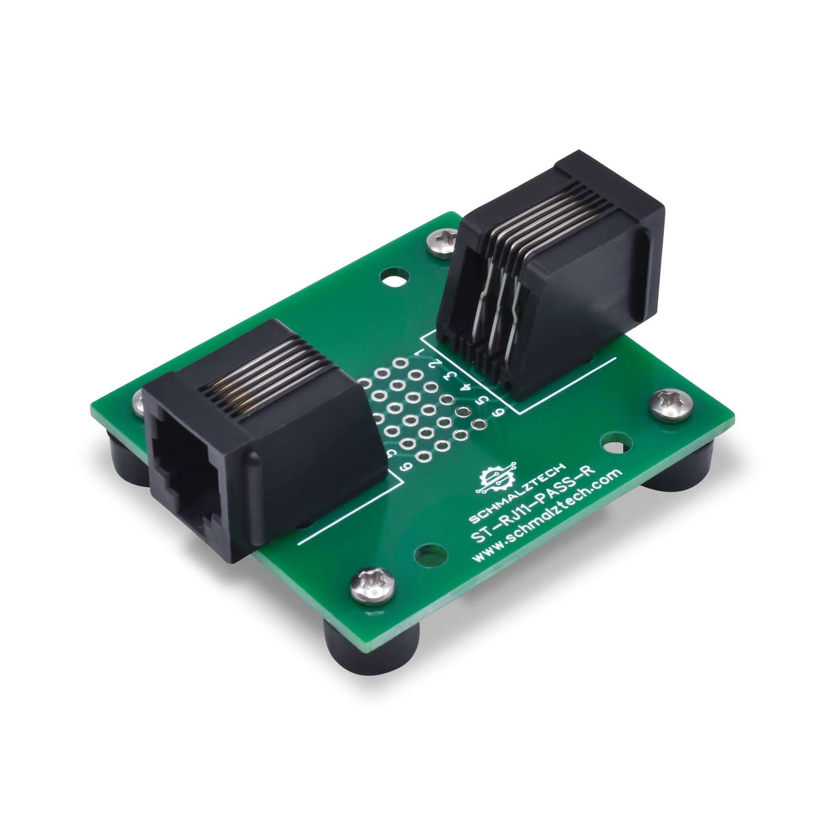 RJ11 Pass-Through Breakout Board with Feet | SchmalzTech