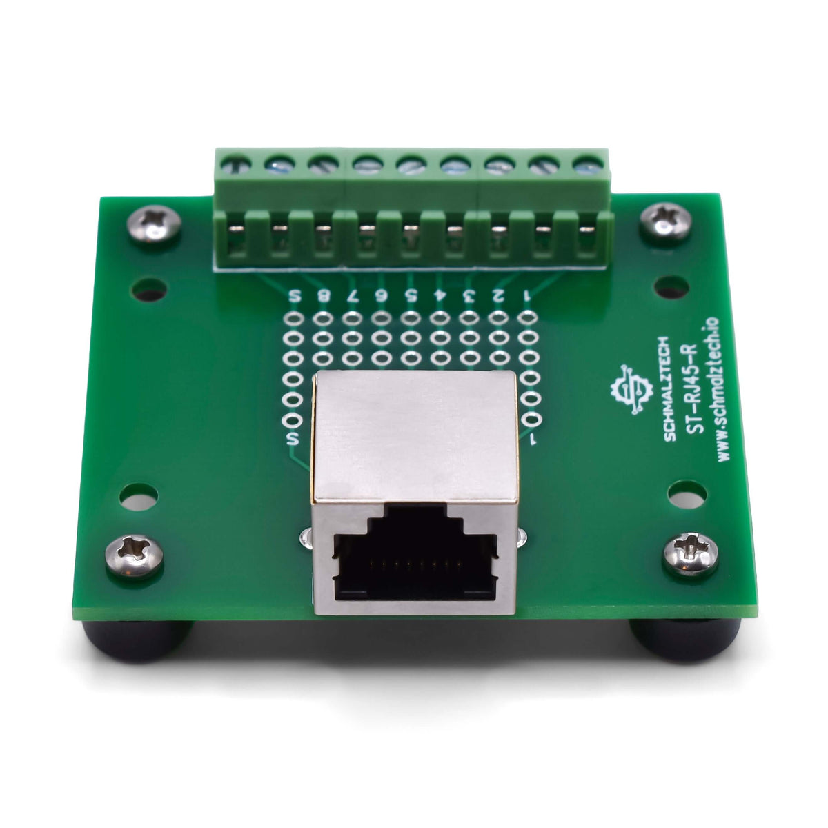 RJ45 / 8P8C Breakout Board with Feet | SchmalzTech