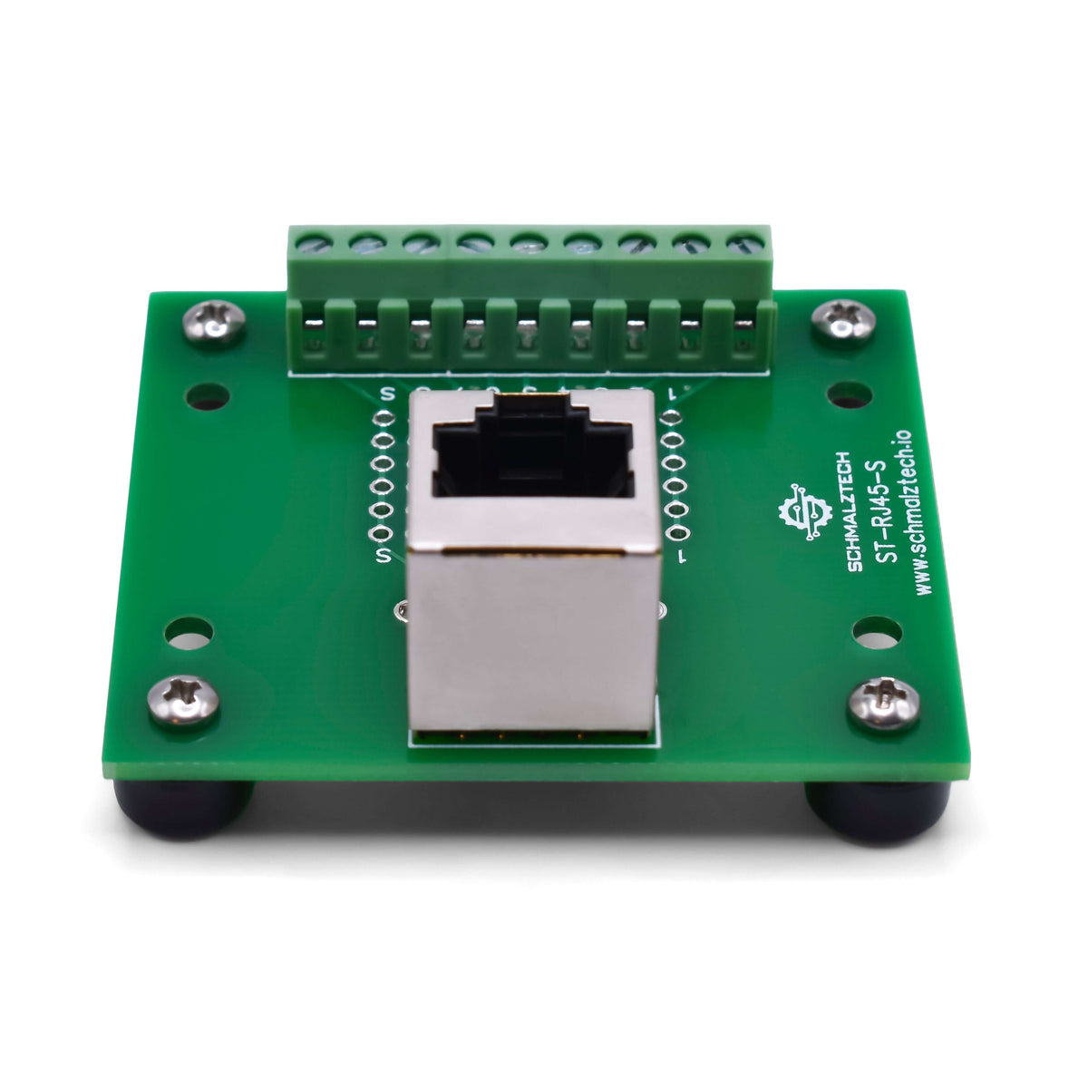 RJ45 / 8P8C Straight Breakout Board with Feet | SchmalzTech