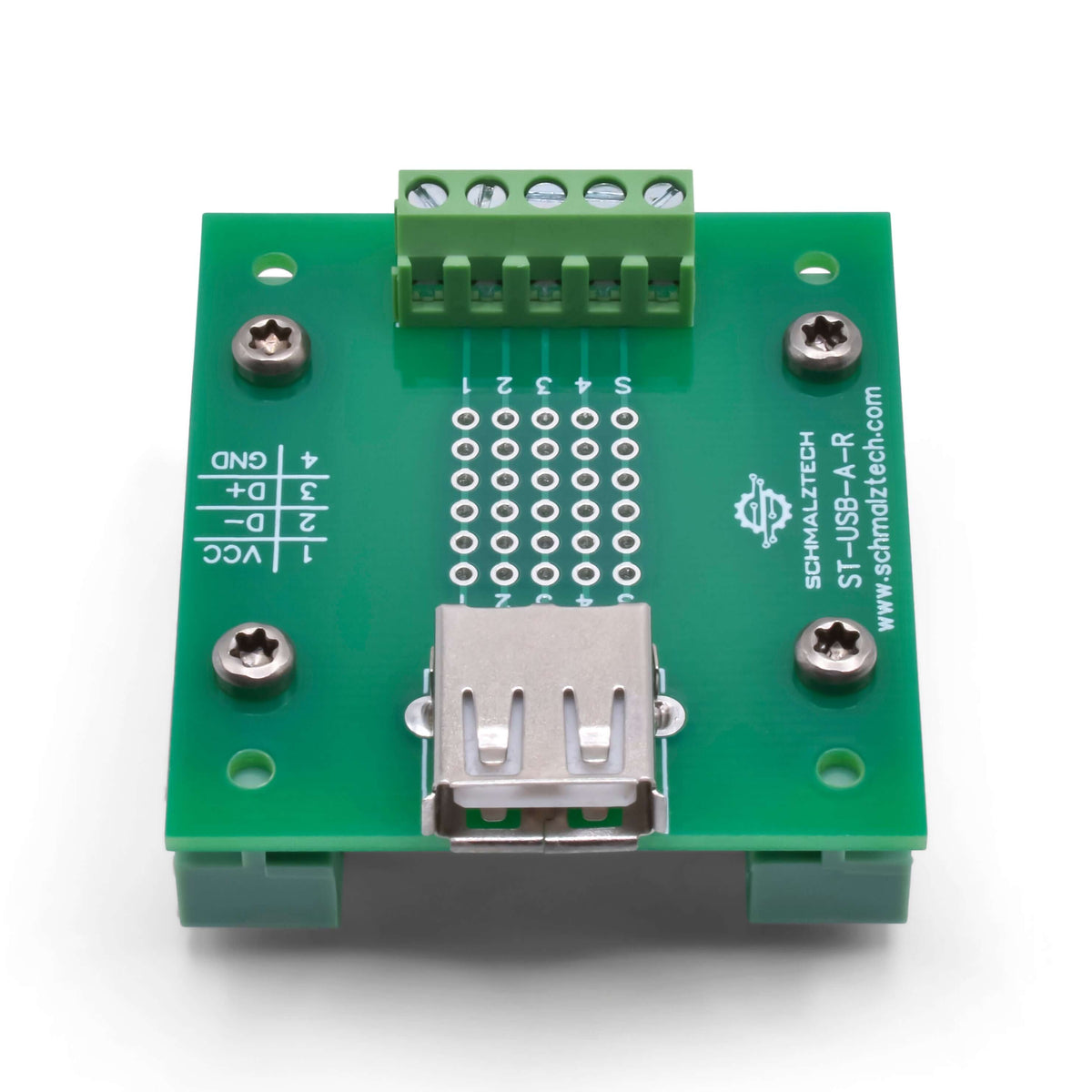 USB Type A Breakout Board | DIN Rail | SchmalzTech